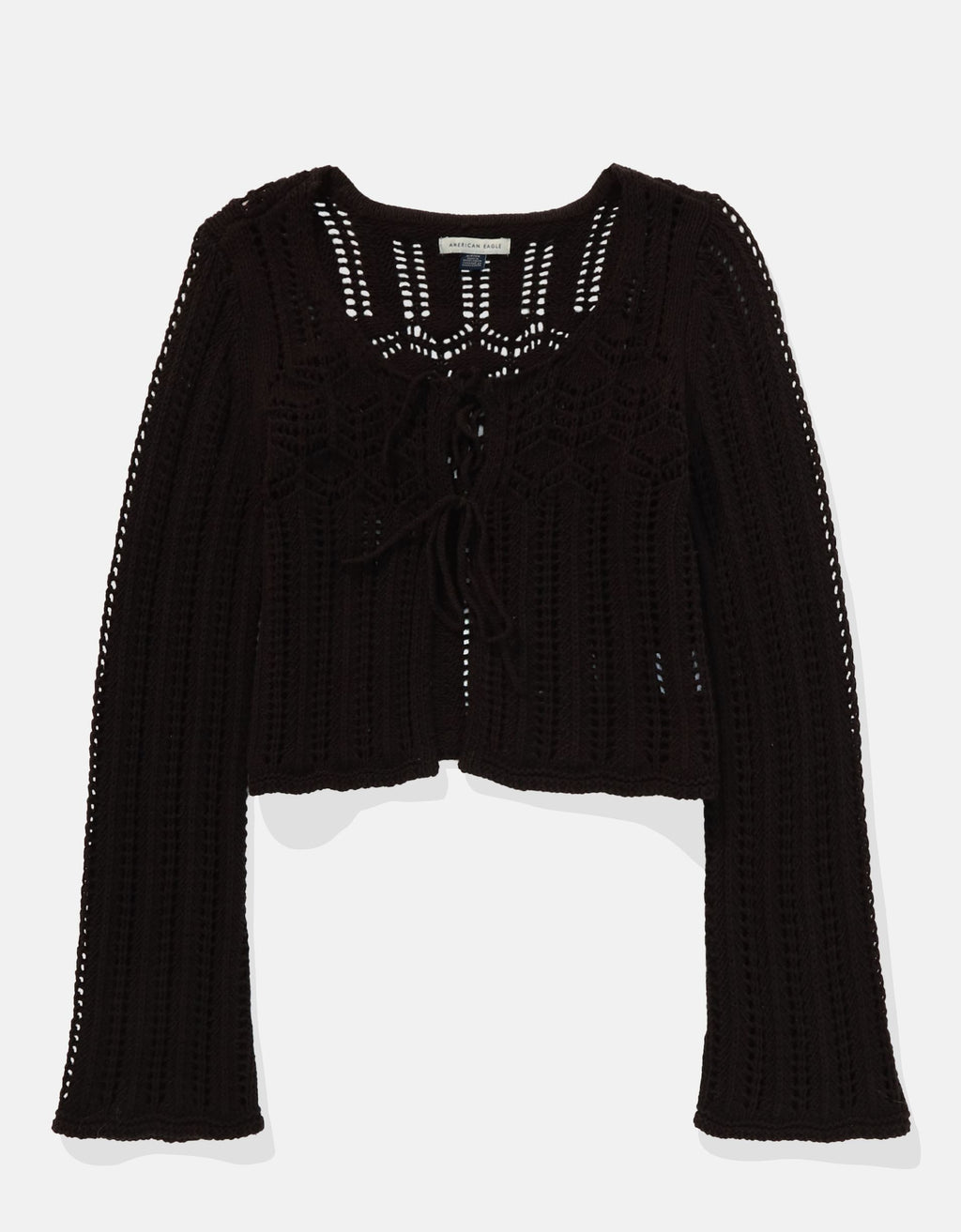 AE Long-Sleeve Open Knit Flyaway Cardigan – American Eagle Europe